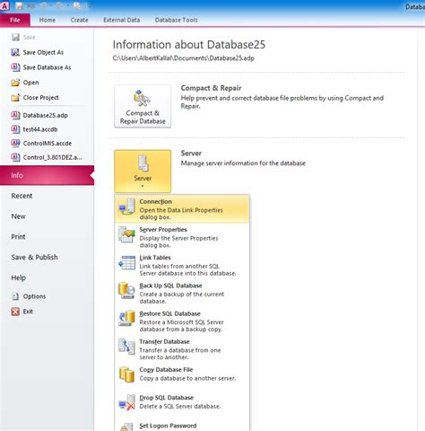 How To Find Sql Server Database Name And The Table Names That An App Uses From Access Stack