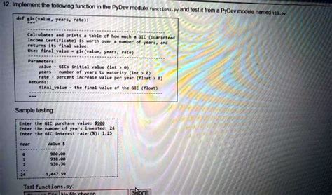 Solved Using Python Code Please Tell Me What Goes In Functionspy And
