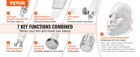 Vevor 7 In 1 Hydrogen Oxygen Facial Machine Professional Hydrafacial