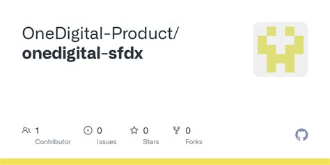 GitHub OneDigital Product Onedigital Sfdx