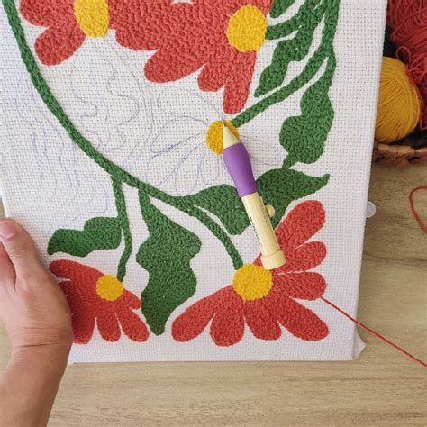 Rectangle Starter Punch Needle Kit Punched Wall Decor Diy Home