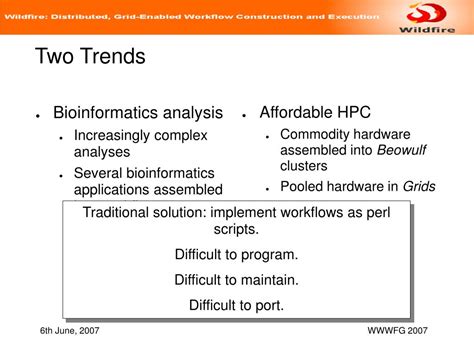 Ppt Wildfire Distributed Grid Enabled Workflow Construction And Execution Powerpoint