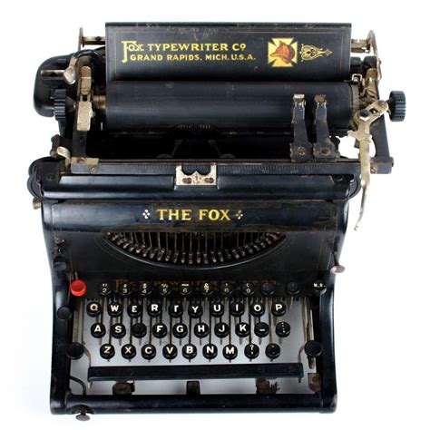 The Fox Visible No 23 Typewriter The Fox Typewriter Co Grand Rapids