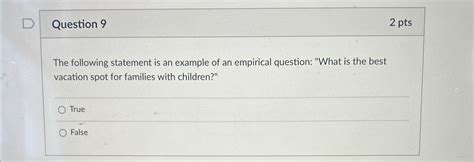 Solved Question 92 ﻿ptsthe Following Statement Is An Example