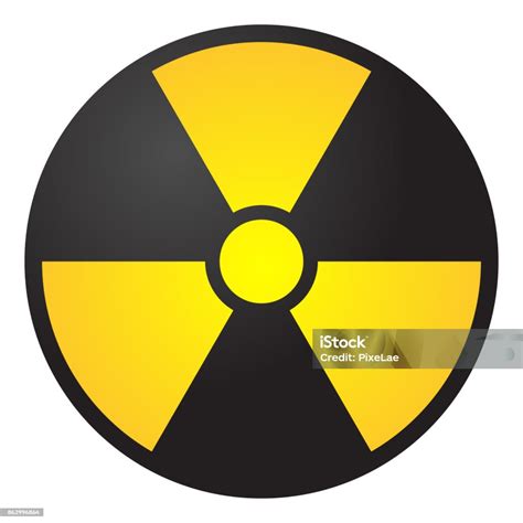 벡터 일러스트 레이 션 독성 기호 기호입니다 방사능 위험한 방사능 지역 노란색 기호 검정 흰색 배경에 고립 방사성 영역 삼각형 아이콘을 경고 화학 독 비행기 3d 마크 0