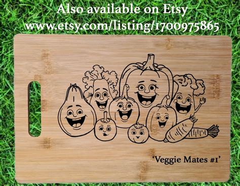 Vegetable Murder Board Digital File Version Svg Dxf Jpeg Png A I And Lightburn Etsy