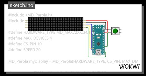 Using Push Buttons To Display Two Different Scrolling Messages