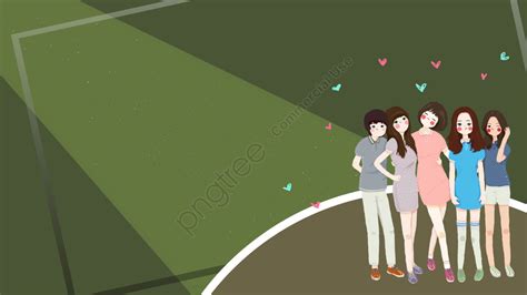 국제 우정의 날 우정 친구 일러스트 소녀 녹색 좋아 아름다운 일러스트 Pngtree 로열티 무료