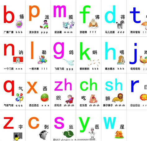 小学生认读声母表图片 学习用品 生活百科 图行天下图库