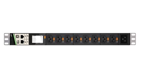 Intelligent Pdu Metered Node Version 19 Inch 1 Phase 16a 8 C13 Outlets With Cord Locking