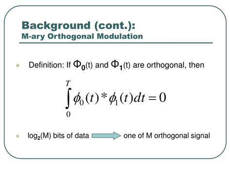Ppt Nonbinary Orthogonal Modulation In Direct Sequence Spread Spectrum Communication Systems