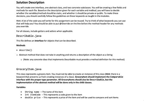 Solved Solution Description You Will Create One Interface Chegg