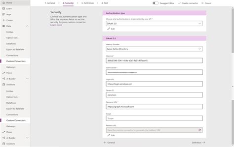 Custom Connector To Connect Graph Api In Powerapps