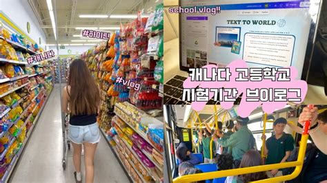 Vlog 캐나다 고등학교 시험기간 브이로그 🇨🇦 유학생 현실 Vlog Youtube