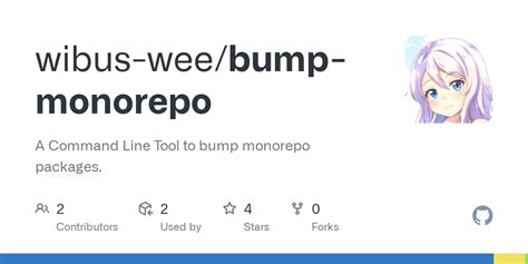 github wibus wee bump monorepo a command line tool to bump monorepo