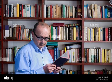 A Man In Library Stock Photo Alamy