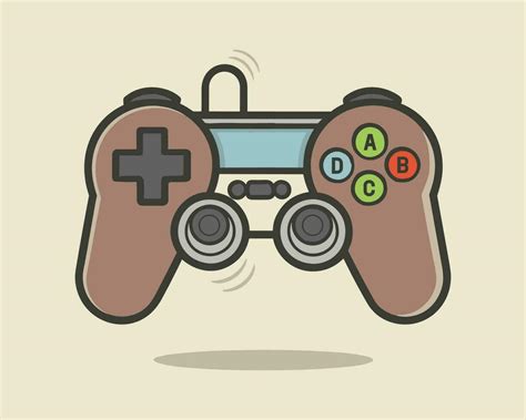 Joypad Vector Flat Color Icon Game Joystick Vector Graphics 34919184