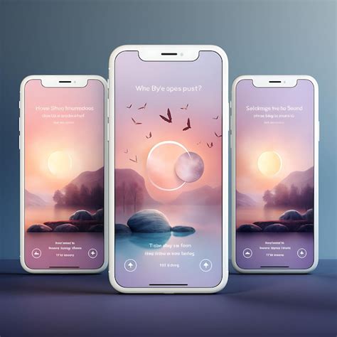 Premium Ai Image Mobile App Design Of Health And Wellness Meditation