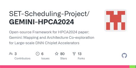 github set scheduling project gemini hpca2024 open source framework for hpca2024 paper