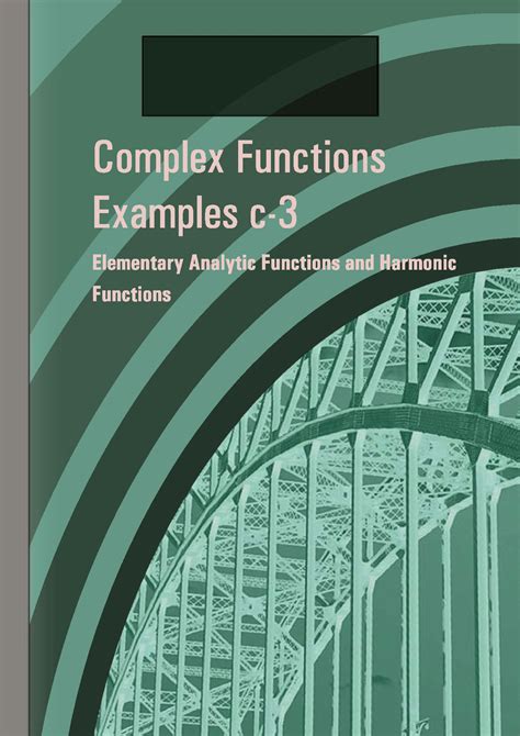 Solution Complex Functions Examples C 3 Elementary Analytic Functions