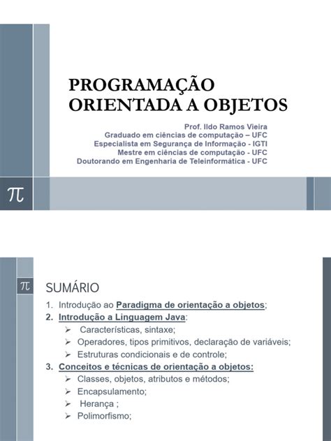 Slide De Aula De Poo 1 2 3 4 Pdf Java Linguagem De Programação