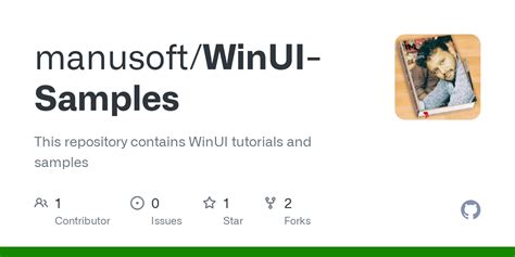 GitHub Manusoft WinUI Samples This Repository Contains WinUI Tutorials And Samples