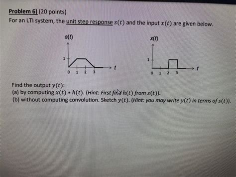Solved Problem 6 20 Points For An Lti System The Unit