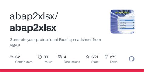 Github Abap Xlsx Abap Xlsx Generate Your Professional Excel Spreadsheet From Abap