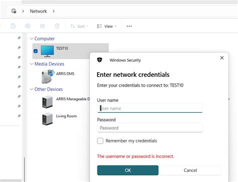 ntwork credential window issue microsoft qanda