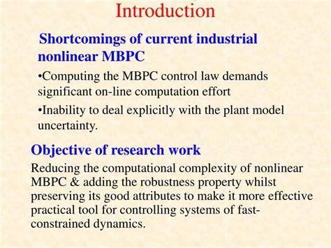Ppt Nonlinear Predictive Control For Fast Constrained Systems