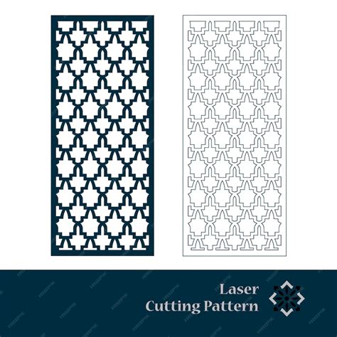 레이저 및 Cnc 컷 템플릿 패턴 금속 절단 또는 나무 조각 패널 디자인 프리미엄 벡터