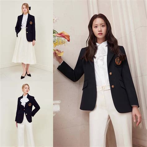 Jigottbest ⠀ J로고 디자인의 와펜 장식을 포인트로 한 싱글 자켓 클래식한 실루엣과 골드 컬러의 프론트 버튼 디자인으로 다양한 스타일링이 가능한 베스트 자켓을