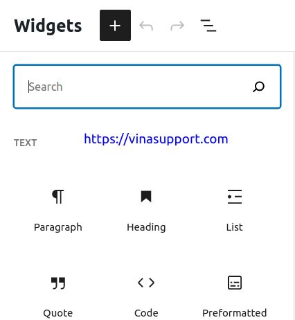 Hướng dẫn disable Widget Block Editor trên WordPress VinaSupport
