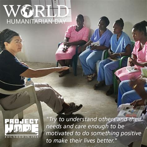 “to Me Being A Humanitarian Means Trying To Understand Others And Their