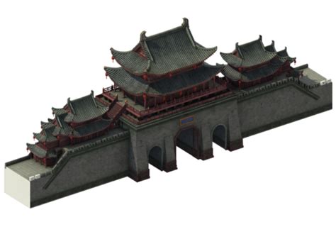 三渲二 明清建筑模型 古代场景模型库 3ds Maxmax模型下载 Cg模型网