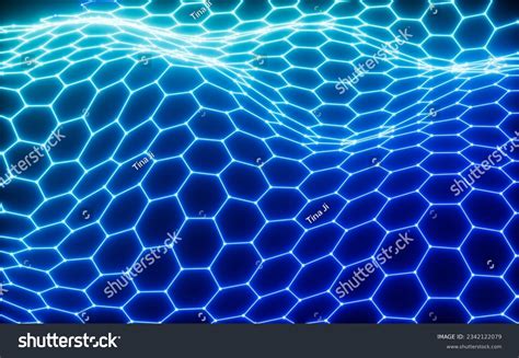 Glowing Hexagonal Grid Neon Background 3d Stock Illustration 2342122079 Shutterstock
