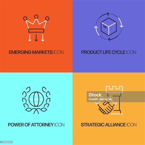 글로벌 비즈니스 관련 벡터 얇은 라인 아이콘 윤곽선 기호 모음 경영자에 대한 스톡 벡터 아트 및 기타 이미지 경영자 계약서 고객 Istock