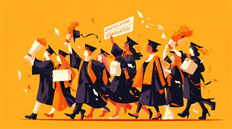 毕业季ai数字艺术 毕业学生举着有艺术字的牌子毕业季人物手绘插画 Ai平面元素免费下载 Png格式 4368像素 编号70329260 千图网