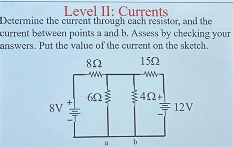 Solved Level II Currents Determine The Current Through Each Chegg Com