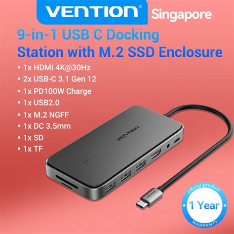 Vention USB C Hub In Upgrade PD W Type C To USB HDMI RJ Hub Adapter Type C HUB Dock