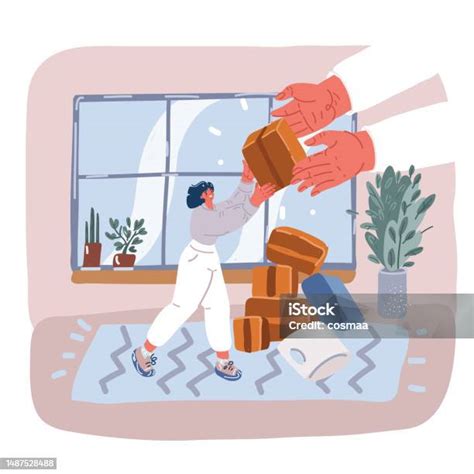 소포 상자를 들고 있는 여성의 벡터 그림 배달 택배 및 배송 서비스 개념 고객에 대한 스톡 벡터 아트 및 기타 이미지 고객 나름 나무 상자 Istock