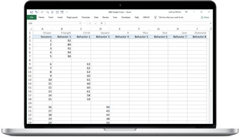 Aba Excel Graphs Applied Behavior Analysis Graph Templates