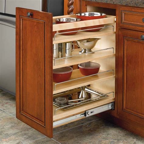 Rev A Shelf Rev A Shelf 3 Tier Organizer 11 Wood 448 BC 11C CabinetParts Com