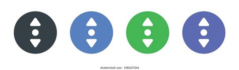 Down Arrow Icon On Scrolling Button Stock Vector Royalty Free 1985257247 Shutterstock