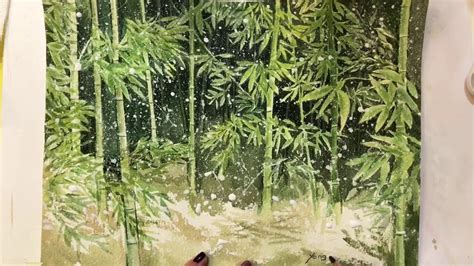 Bamboo wood watercolor 겨울 대나무 숲으로 힐링하러 오세요 YouTube