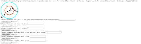 Solved Calculate The Electric Field E At R Cm Take Chegg