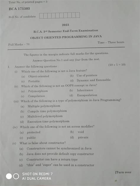 question paper java java question paper bca bca question paper java