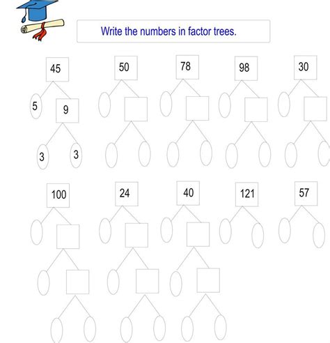 Prime Factorization Tree Worksheet E
