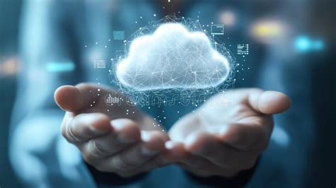 Cloud Computing Data Storage And Futuristic Network Integration Generative Ai Stock