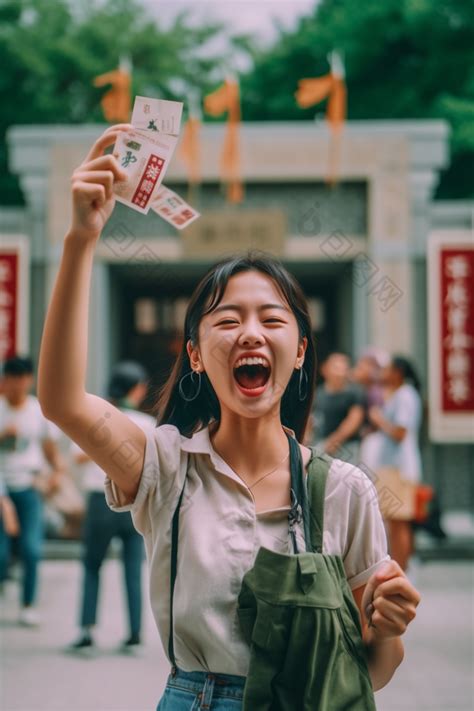 走出考场的女孩高清高考图片 包图网